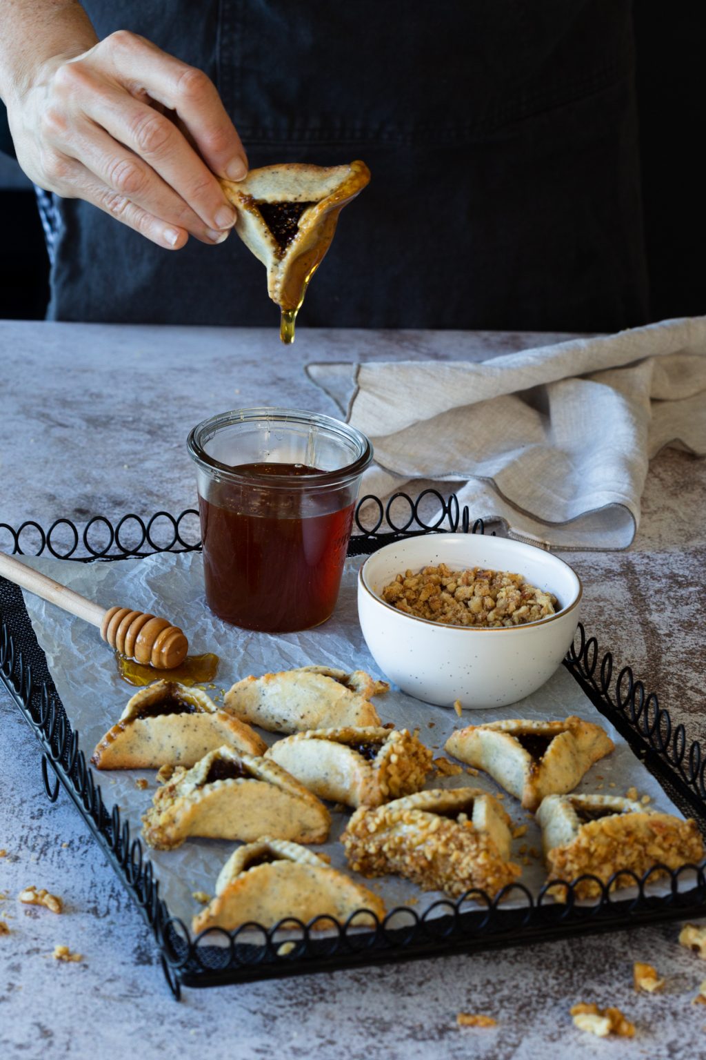 Poppyseed Fig and Walnut Hamentashen - Salt and Serenity