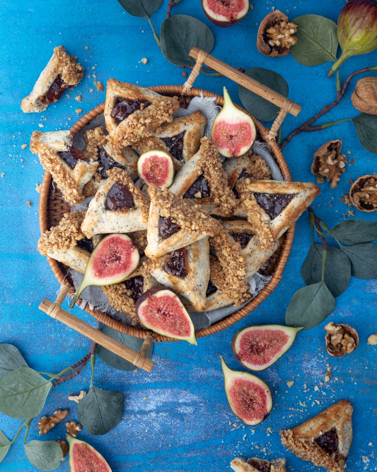 Poppyseed Fig and Walnut Hamentashen - Salt and Serenity